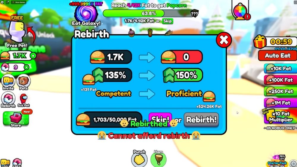 Tổng hợp code Eating Simulator mới nhất 09/2025, cách nhập